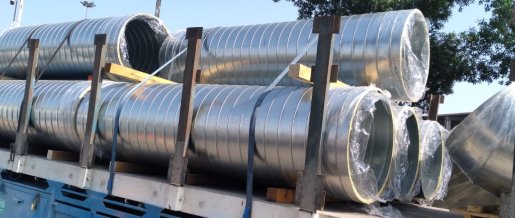 Double Skin spiral duct insulation with GI Cladding – SFS Enterprise LLC